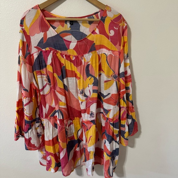 Cocomo | Tops | Cocomo Women Coastal Flared Tiered Bell Sleeve ...
